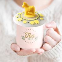 China Custom Food Grade Silicone Cup Cover 4 Inch BPA Free Reusable Drink Lid for Mugs for sale