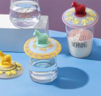 China Custom Silicone Cup Lid Dustproof Airtight for Hot Cold Drinks 8 inch BPA Free for sale
