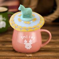 China Food Grade Silicone Tea Cup Lid 10.5 cm Leak Proof Reusable Coffee Mug Cover for sale