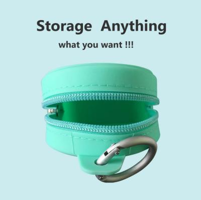 China Silicone Coin Purse Kids Change Bag Travel Wallet Portable Makeup Organizer 12x4.5x8.5 cm for sale