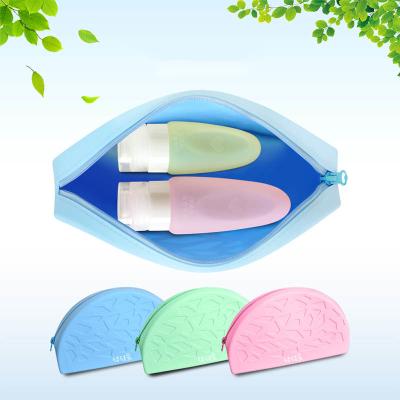 China Silicone Cosmetic Bag Large Capacity 22x13.5x4.5cm Waterproof Zipper Makeup Storage Pouch for sale