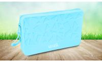 China Small Square Silicone Waterproof Cosmetic Storage Bag Large Capacity Portable Makeup Organizer for sale