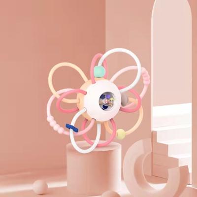 China Baby Food Grade Silicone Teether Toy Non Toxic Chewing Molar Stick Early Education Sensory Vocal Toy 0-3 Years for sale