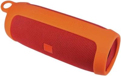 China Custom Orange Silicone Bluetooth Speaker Protective Cover Shockproof Case 100% Customizable for sale