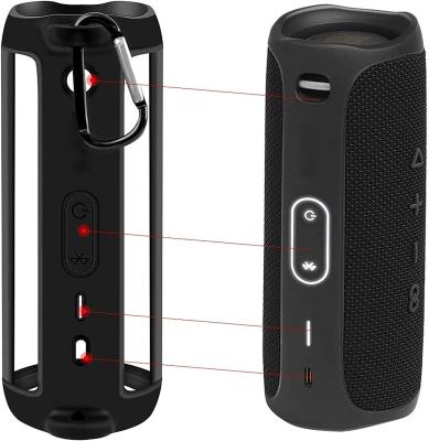 China Custom Bluetooth Speaker Silicone Cover Protective Case Waterproof Anti-Collision Shell 2 Colors for sale