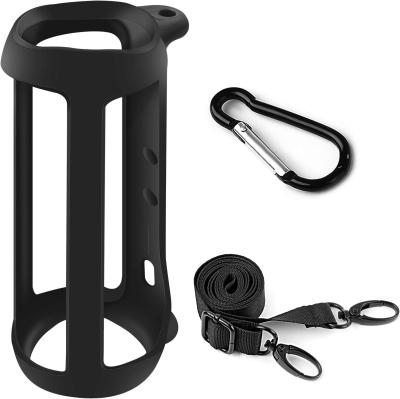 China Silicone Bluetooth Speaker Protective Sleeve Anti-Skid Shockproof Crossbody Case for Outdoor Travel 4 Colors for sale