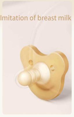 China Liquid Silicone Baby Pacifier 0-6 Months BPA Free Anti Bloating Soft Bear Pacifier for sale