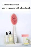 China Double Sided Silicone Shower Brush 120x72x38mm for Back Cleaning and Massage for sale