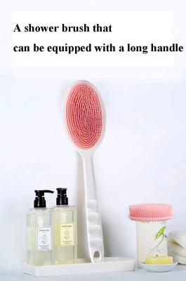 China Double Sided Silicone Shower Brush 120x72x38mm for Back Cleaning and Massage for sale
