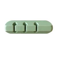 China Custom Silicone 3-Hole Cable Clamp Jumper Manager for Data and Headphone Cords 70x20x13mm for sale