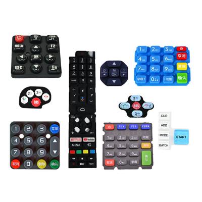 China Custom Molded Silicone Rubber Keypad Button 30-90 Shore A OEM Electronic Power Supply for sale