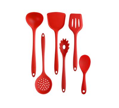 China 6 Piece Non-Stick Silicone Kitchen Utensil Set Heat Resistant 230°C Spatula Cooking Tools for sale