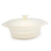 China Food Grade Silicone Folding Steamer 1000ml Collapsible Steaming Bowl for Kitchen for sale