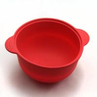 China Non Toxic Silicone Food Steamer 135x115x65mm Kitchen Cooking Pot with Handle and Lid for sale