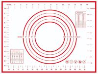 China Food Grade Silicone Rolling Mat 60x40cm Non Slip Baking Pad Custom Logo Kitchen Utensil for sale