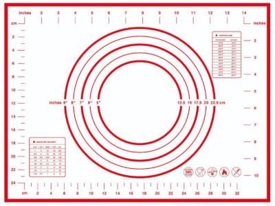 China Food Grade Silicone Rolling Mat 60x40cm Non Slip Baking Pad Custom Logo Kitchen Utensil for sale