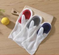 China Food Grade Silicone Dishwashing Gloves 31cm Waterproof Heat Resistant Anti Slip Kitchen Scrubber for sale