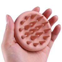 China Silicone Scalp Massager Brush 80mm Soft Bristles for Deep Cleaning Hair Health for sale