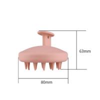 China Silicone Scalp Massager Brush 80mm Soft Bristles for Deep Cleaning Hair Health for sale