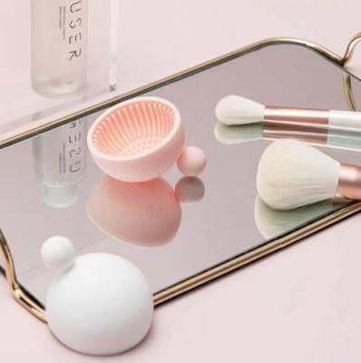 China Silicone Makeup Brush Cleaning Bowl Heat Resistant 7x6.5x5cm Reusable Tool for sale