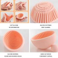 China Silicone Makeup Brush Cleaning Bowl Heat Resistant 7x6.5x5cm Reusable Tool for sale