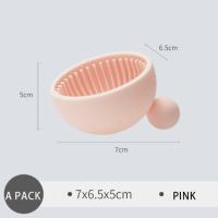 China Silicone Makeup Brush Cleaning Bowl Heat Resistant 7x6.5x5cm Reusable Tool for sale