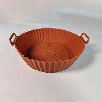 China Wholesale Foldable Reusable Non Stick Silicone Air Fryer Liner Baking Mat 20x17x5cm for sale