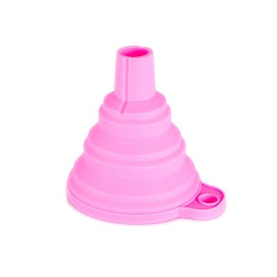 China Food Grade Silicone Foldable Funnel 7.5cm Liquid Dispenser for Kitchen Oil and Sauce Pouring for sale