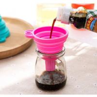 China Food Grade Silicone Foldable Funnel 7.5cm Liquid Dispenser for Kitchen Oil and Sauce Pouring for sale