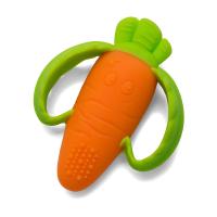 China Food Grade Silicone Baby Teething Toy Carrot Shape 27.2g for 3 Months Plus for sale