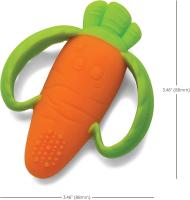China Food Grade Silicone Baby Teething Toy Carrot Shape 27.2g for 3 Months Plus for sale