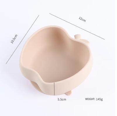 China Food Grade Silicone Suction Bowl for Baby 7.8 Inch 3 Compartment Microwave Safe for sale