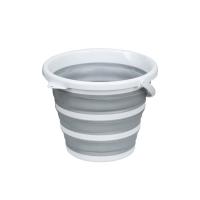China Foldable 12L Silicone Bucket with Handle Space Saving Outdoor Water Basin for Garden Camping for sale