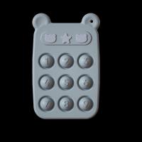 China Food Grade Silicone Bear Shaped Baby Tooth Grinder Teething Toy 70mm 110mm for sale