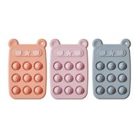 China Food Grade Silicone Bear Shaped Baby Tooth Grinder Teething Toy 70mm 110mm for sale