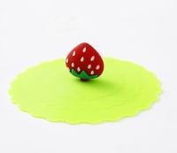 China Reusable Cartoon Silicone Cup Lid 10cm Dustproof BPA Free for Coffee Beer Glass Cups for sale