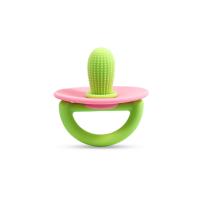 China Silicone Cactus Baby Teether Toy 60mm Safe BPA Free Soothing Gum Relief for 4+ Months for sale