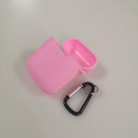 China Custom Silicone Earphone Protective Case for AirPods 1 2 Pro 2 with Keychain Hook for sale