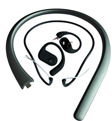 China Custom Silicone Neckband Bluetooth Earphone Components High Elasticity Ergonomic Design 100g Lightweight for sale