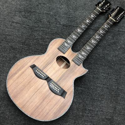 China Custom PS14dk style Ritchie Sambora model 6/12 strings double neck acoustic guitar for sale