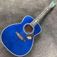 China Custom OM Body Acoustic Electric Guitar 21 Fret Ebony Fingerboard Burst Maple Spruce Top Passive Pickup for sale