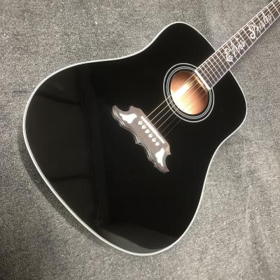 China Custom 2023 Dove Elvis Presley Black Acoustic Electric Guitar 41 inch GB Dove for sale