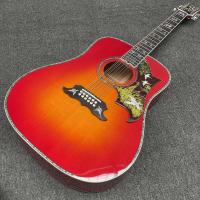 China Custom 12 strings 41 inch Flamed Maple Neck Doves Dreadnought Acoustic Guitar Deluxe Version Customized Headstock for sale
