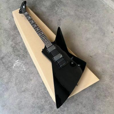 China Custom ESP Style Electric Guitar Mahogany Body 22 Fret Black Gloss Finish for sale