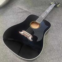 China Custom Grand Elvis Presley Dove Acoustic Guitar Spruce Top 21 Frets Black for sale