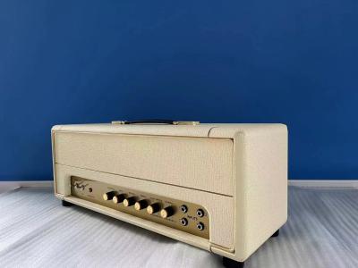 China Grand Hand Wired Plexi 1959 Guitar Amplifier Head 50W Custom White Tolex Vintage for sale