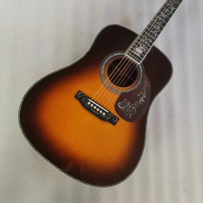 China Custom Dreadnought Acoustic Guitar Solid Spruce Top Mahogany Body 22 Fret Rosewood Fingerboard for sale