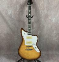 China Custom Flamed Top Electric Guitar with P90 Pickups Solid Body Rosewood Fingerboard 22 Frets for sale