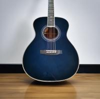China AAA Solid Mahogany Wood Left Handed OM Acoustic Guitar 645mm Scale 43mm Nut for sale