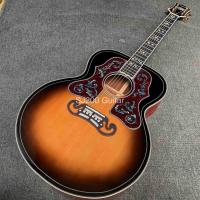China Custom GB Style SJ200 Cocobolo Acoustic Guitar Double Pickguard 6 String Handcrafted for sale